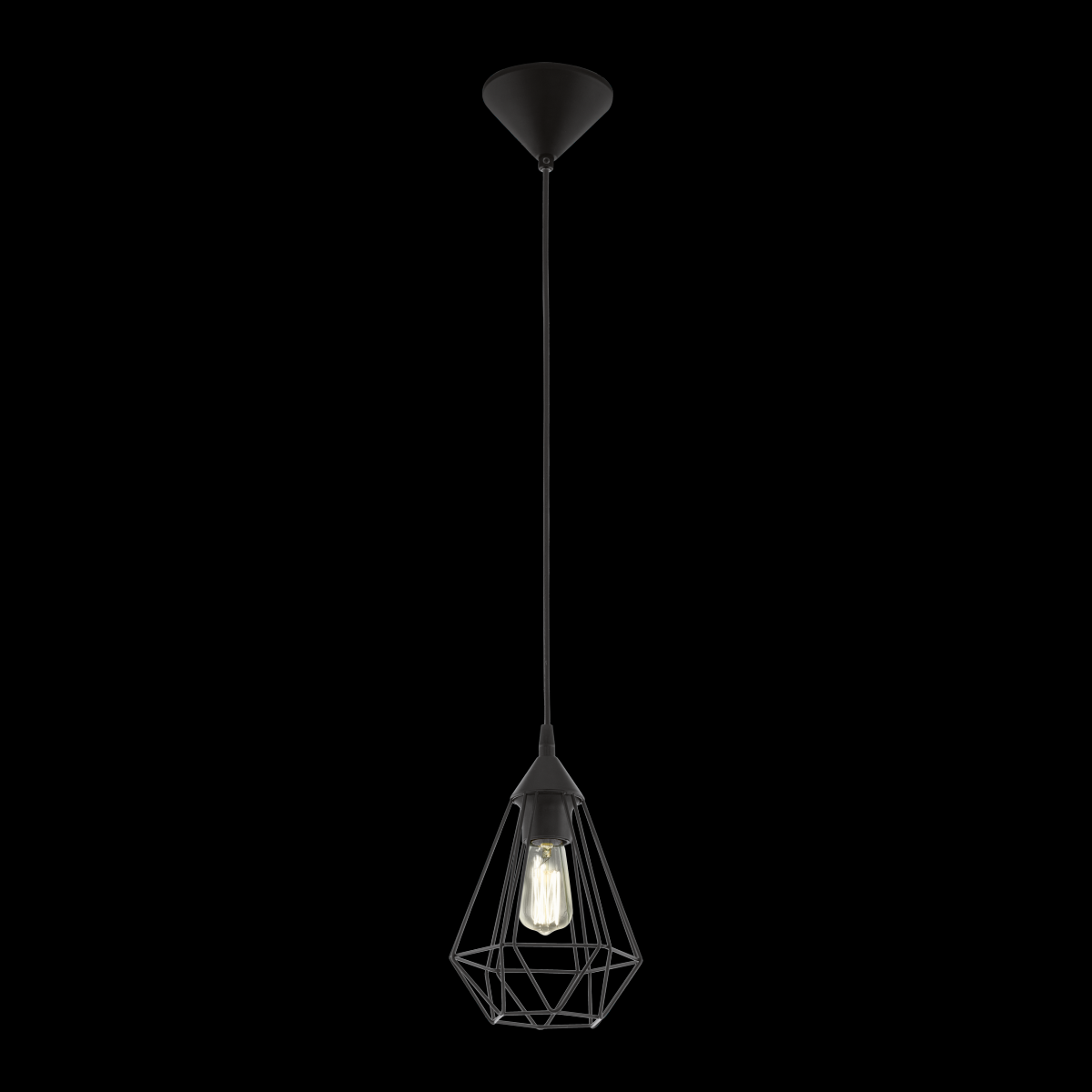 Eglo 94187 závěsné svítidlo Tarbes 1x60W | E27 - černá | Dekolamp.cz